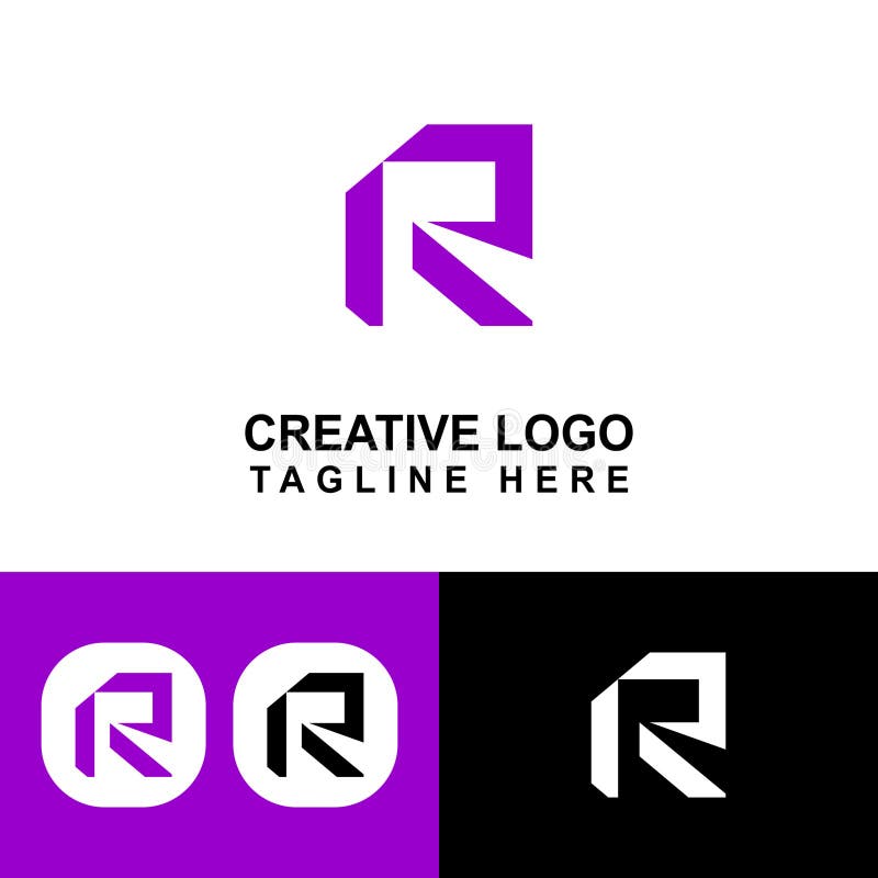 Modern R Logo Illustration for Business Sign or Other Business Stock ...