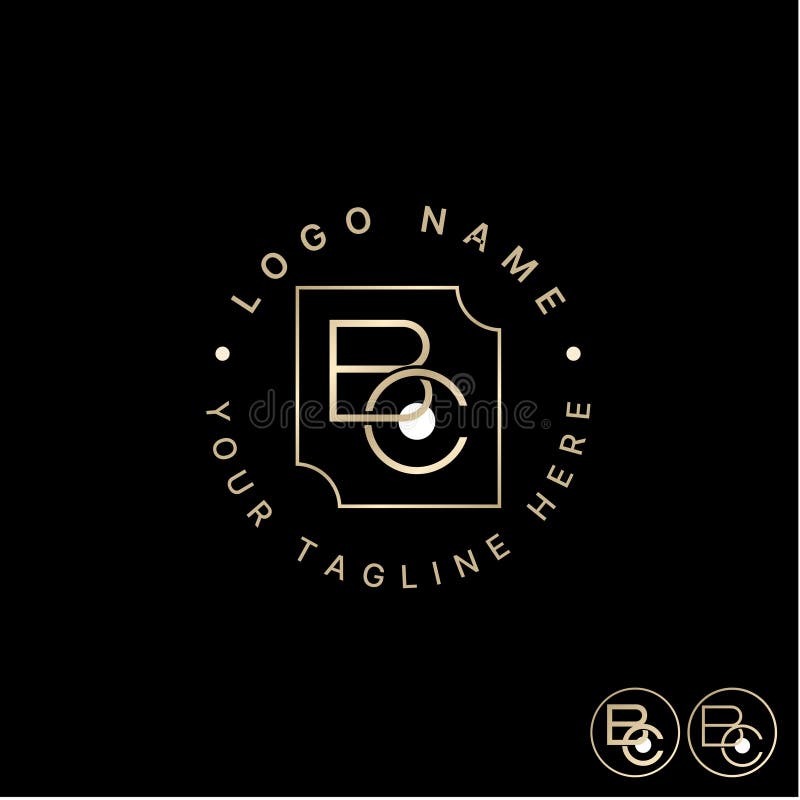 Initial Letter BC Line Font Connect Dot Circle Related To Monogram ...