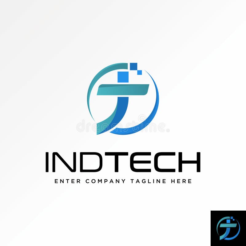 Initial Letter T or JT Font Circle it Square Tech Mark. Related ...