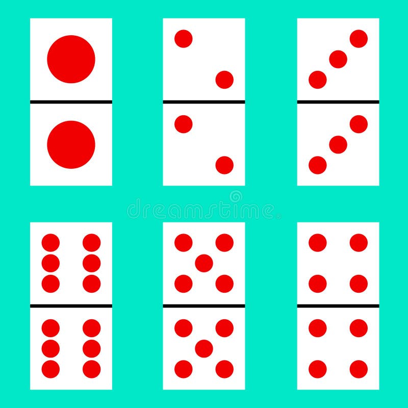 Domino Card Logo Template Icon Illustration Design. Game. Stock Vector ...