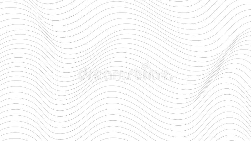 Abstract Wavy Contour Line on White Background in 4k Resolution Stock ...