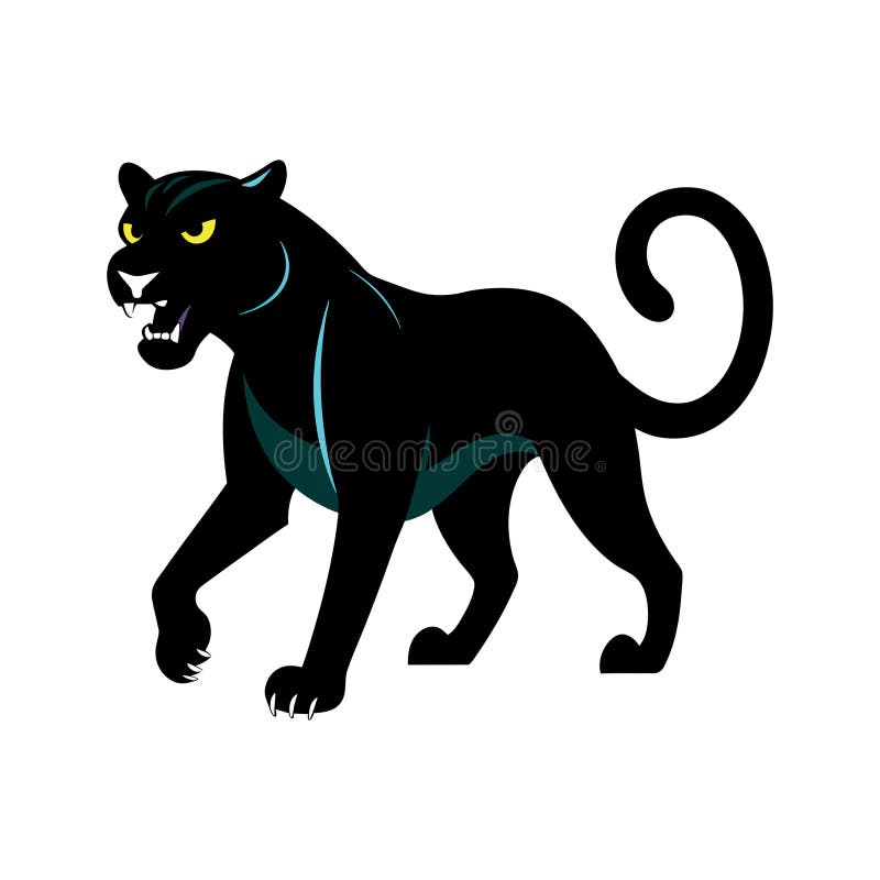 Black Panther Logo Sign Emblem Silhouette Stock Vector - Illustration ...