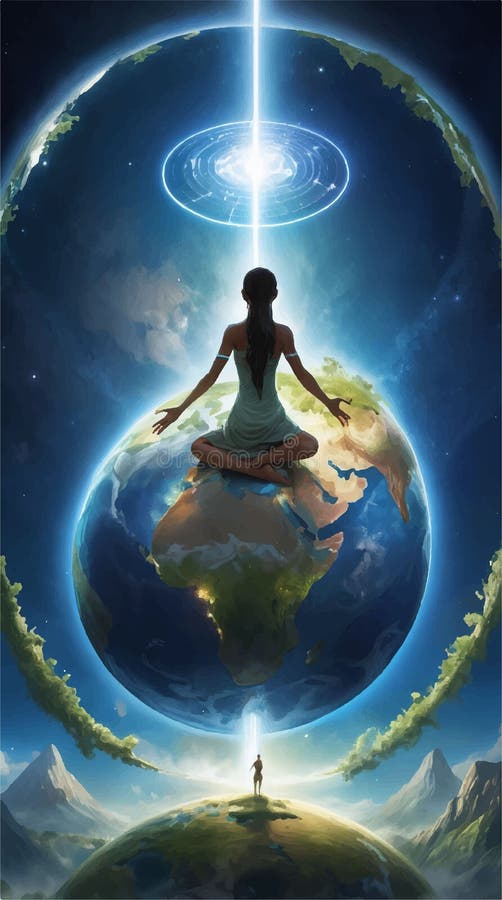 Spiritual Connection: Meditative Artwork of Earth Healing and Cosmic ...