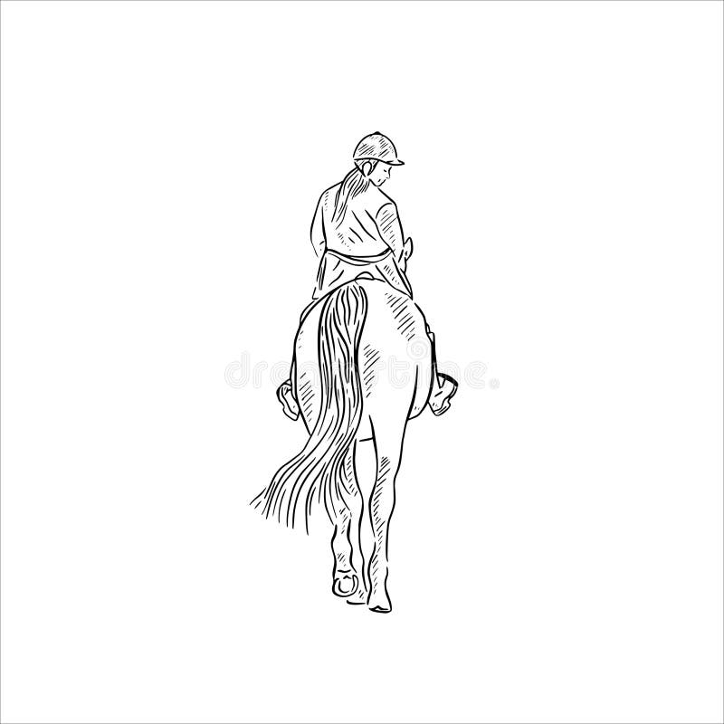Horse rider illustration stock illustration. Illustration of white ...