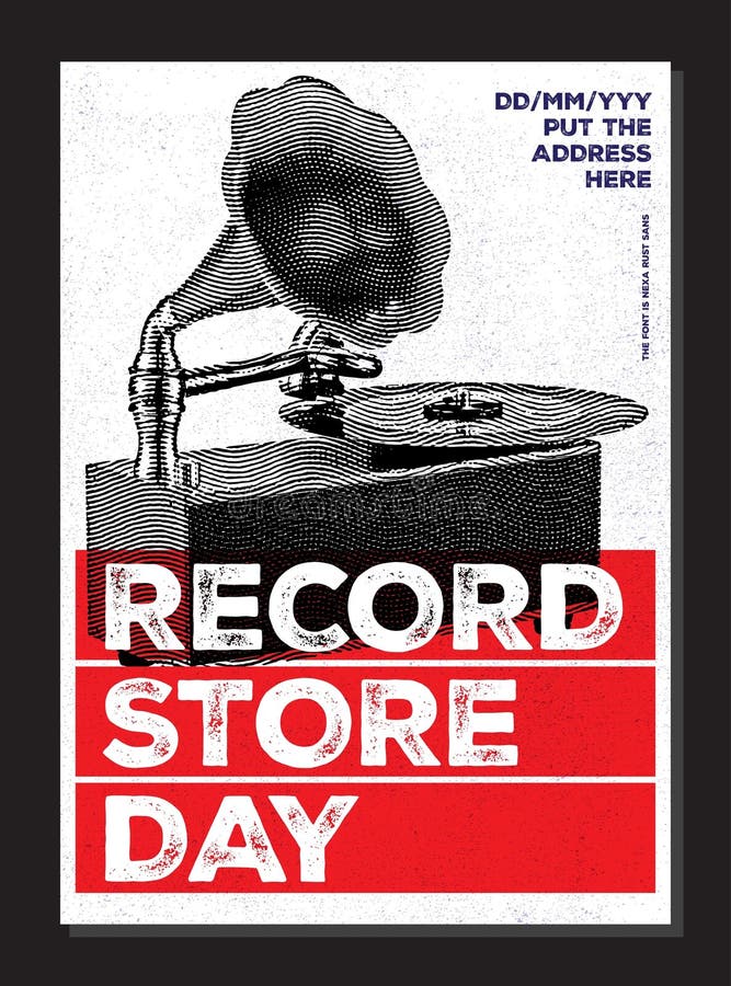 Record Store Day Poster and Flyer Template Stock Vector - Illustration ...
