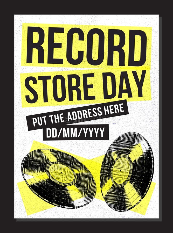 Record Store Day Poster and Flyer Template Stock Vector - Illustration ...