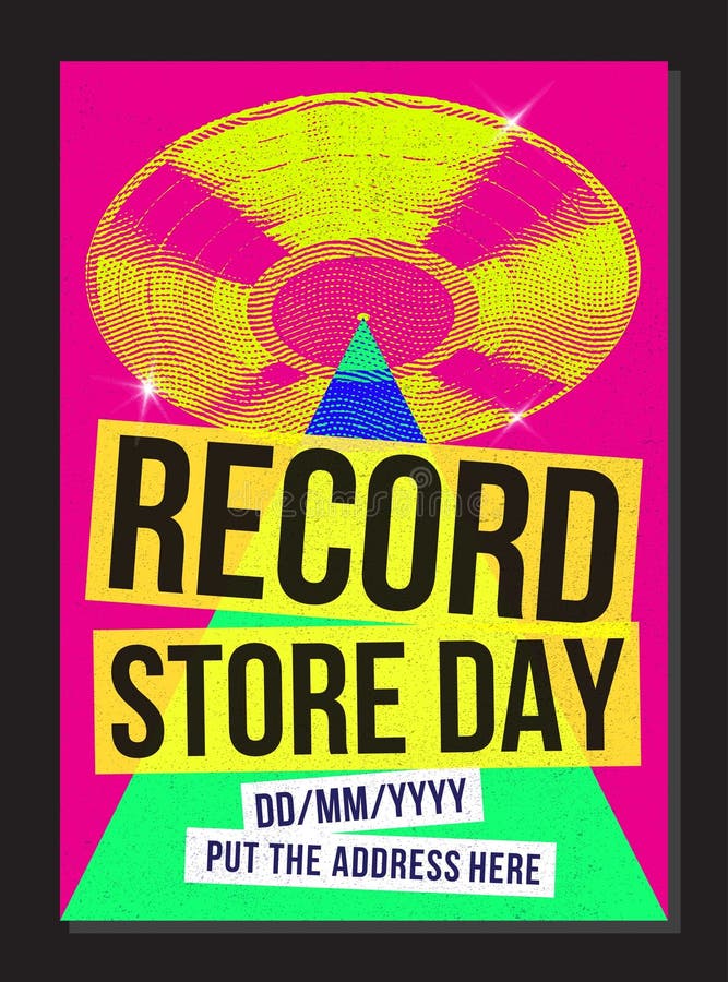 Record Store Day Poster and Flyer Template Stock Vector - Illustration ...