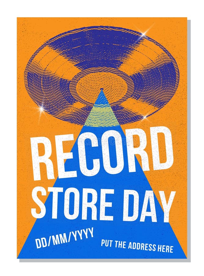 Record Store Day Poster and Flyer Template Stock Vector - Illustration ...