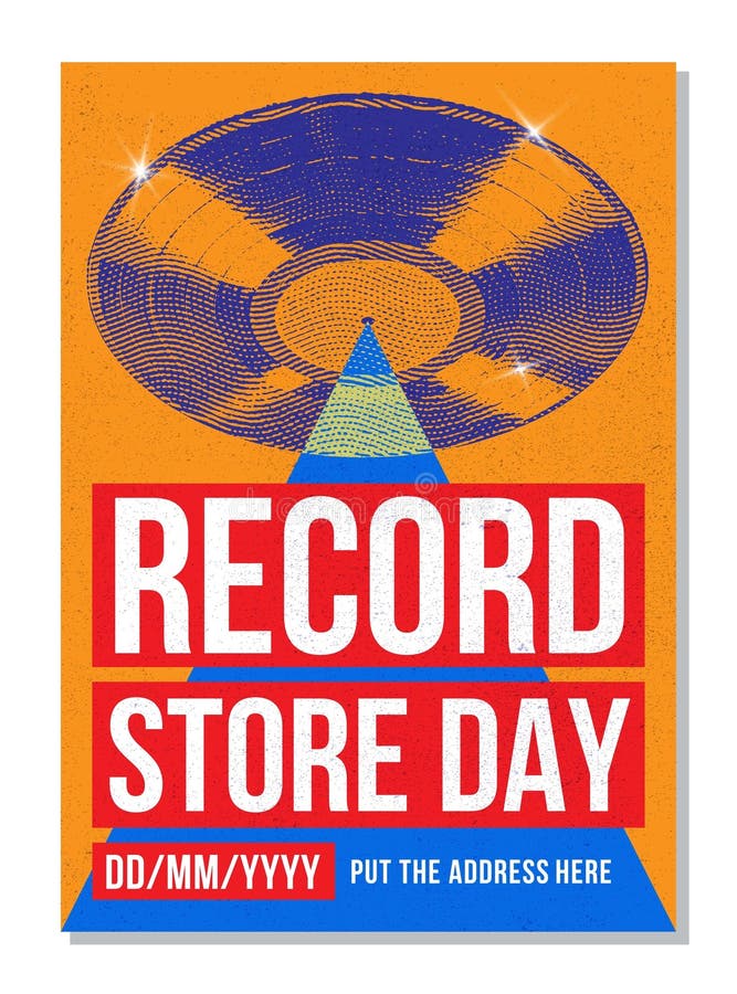 Record Store Day Poster and Flyer Template Stock Vector - Illustration ...