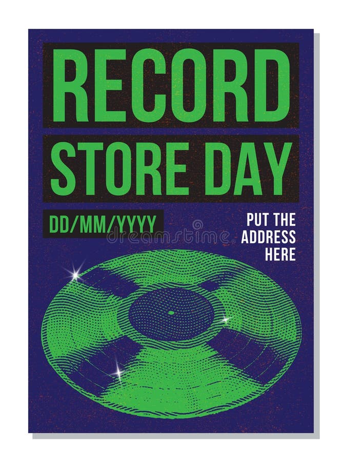 Record Store Day Poster and Flyer Template Stock Vector - Illustration ...