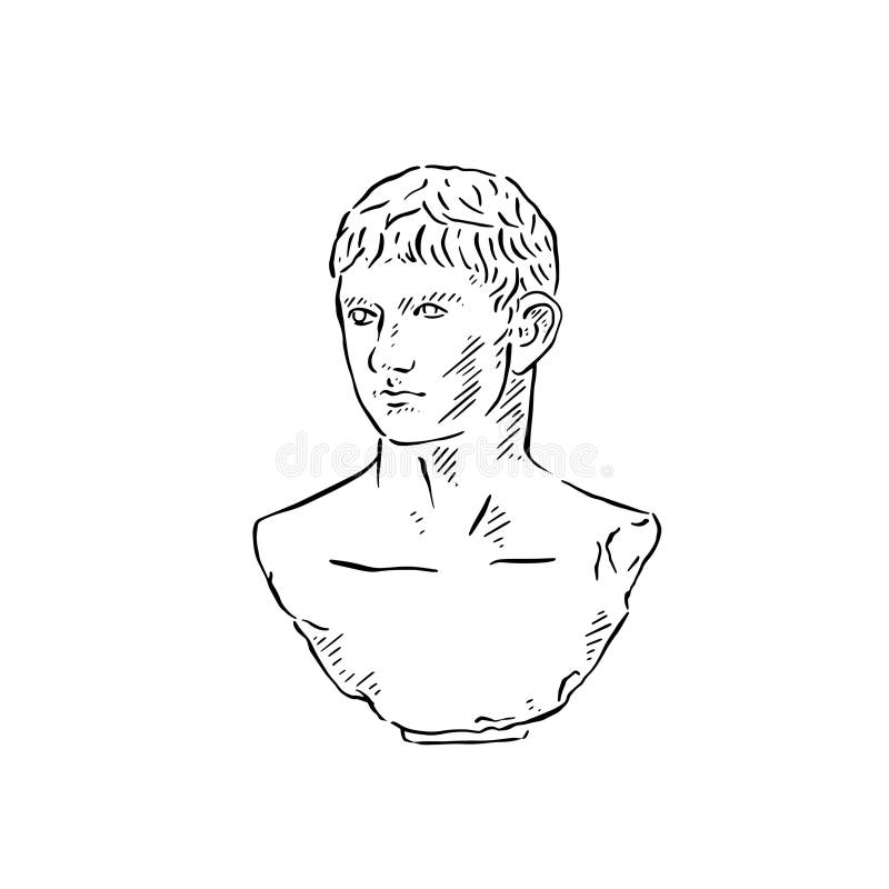 Head statue illustration stock vector. Illustration of stone - 321915081