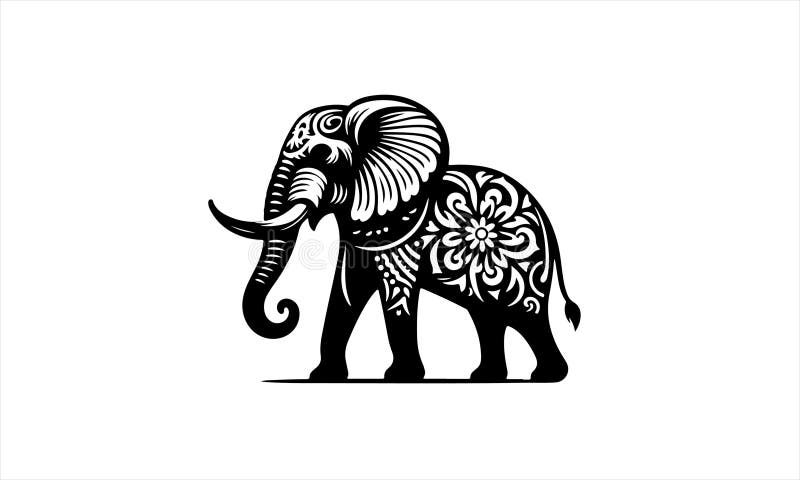 Elephant Design stock vector. Illustration of botanical - 321933632