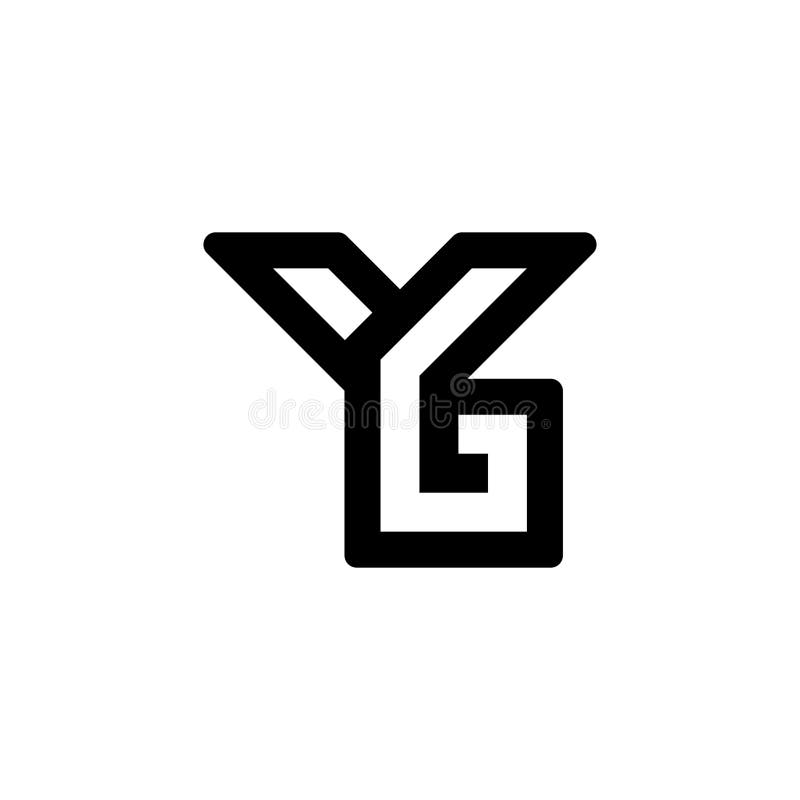 Alphabet Initials Logo YG, YG, G and Y Stock Vector - Illustration of ...