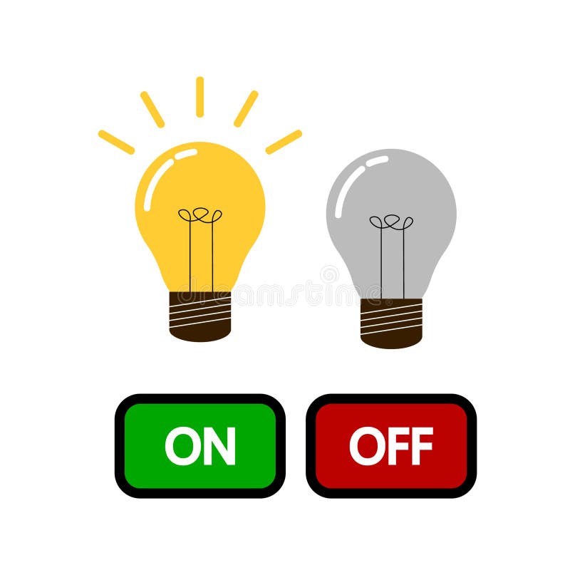 Glowing Light Bulb Icon Off Stock Illustrations – 304 Glowing Light ...