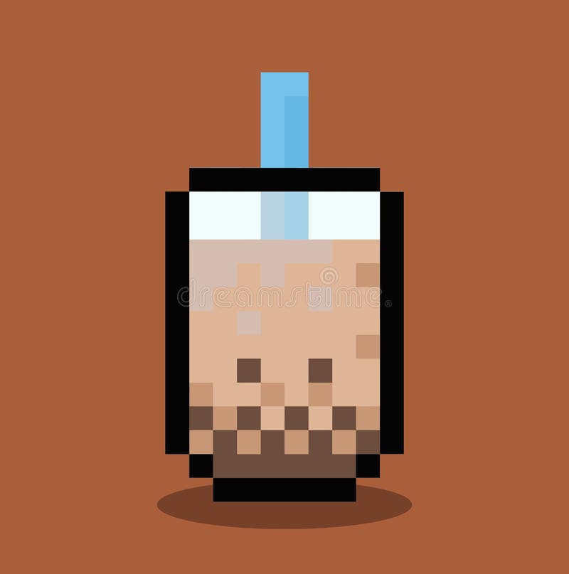 Bubble Milk Tea 8bit Pixel Art Stock Vector - Illustration of milk, cartoon: 322015172