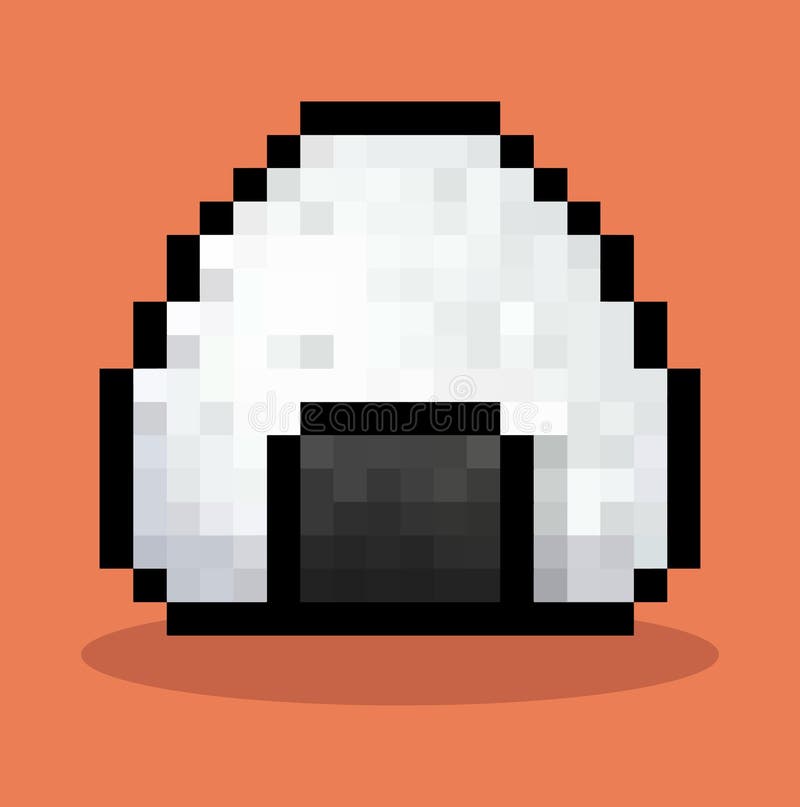 Japanese Food Sushi in 8bit Pixel Art Stock Vector - Illustration of ...