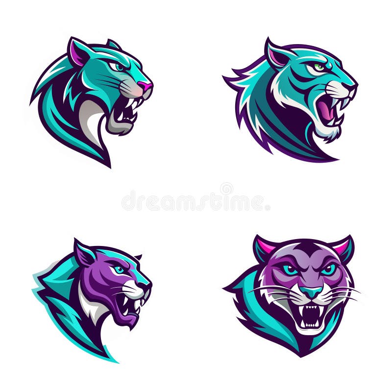 Minimalist Panther Logo for Sports Organization Stock Illustration ...
