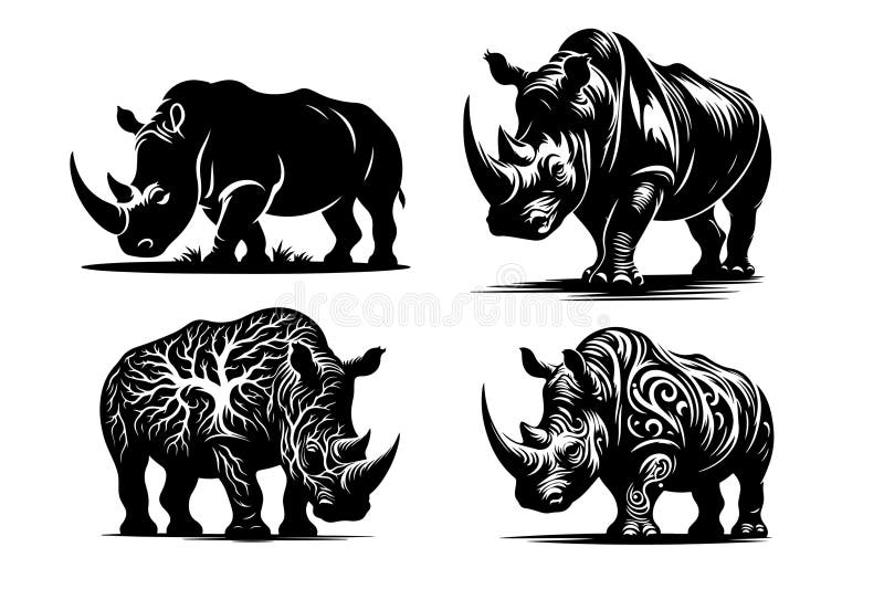 Rhinoceros Vector Art and Illustration Stock Vector - Illustration of ...