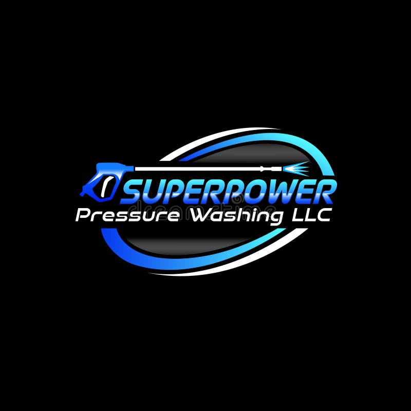 Pressure Power Washer Gun Spray Logo Design Template Stock Vector ...