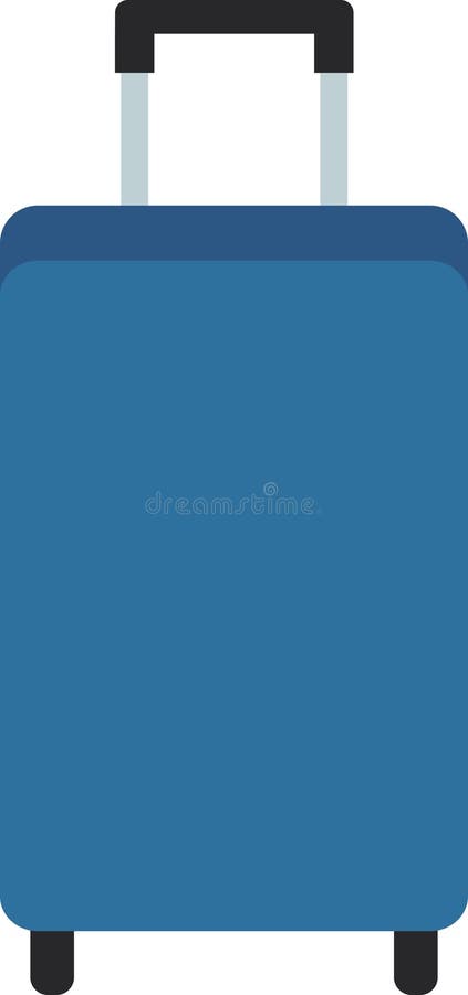 An Isolated Vector Illustration of Dark Blue Suitcase Stock Vector ...