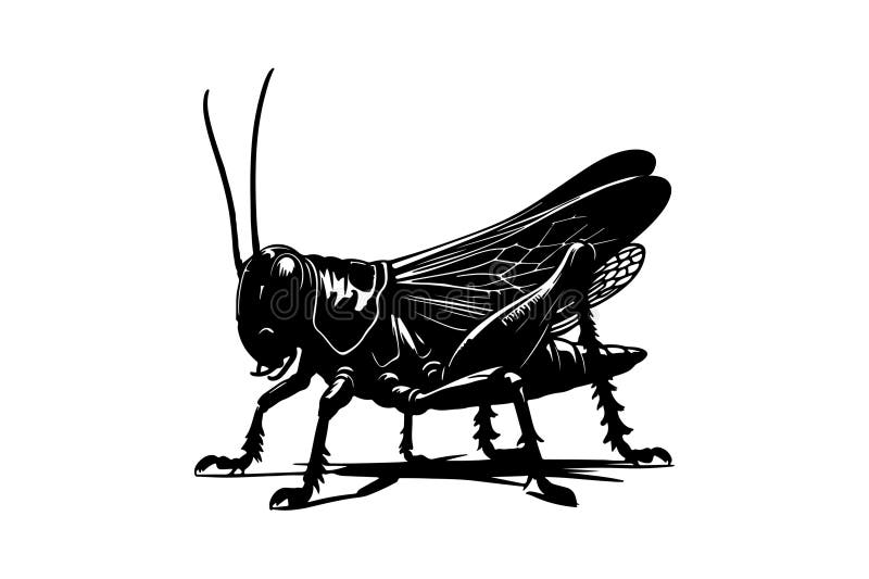 Locust Vector Silhouette Illustration Stock Vector - Illustration of ...