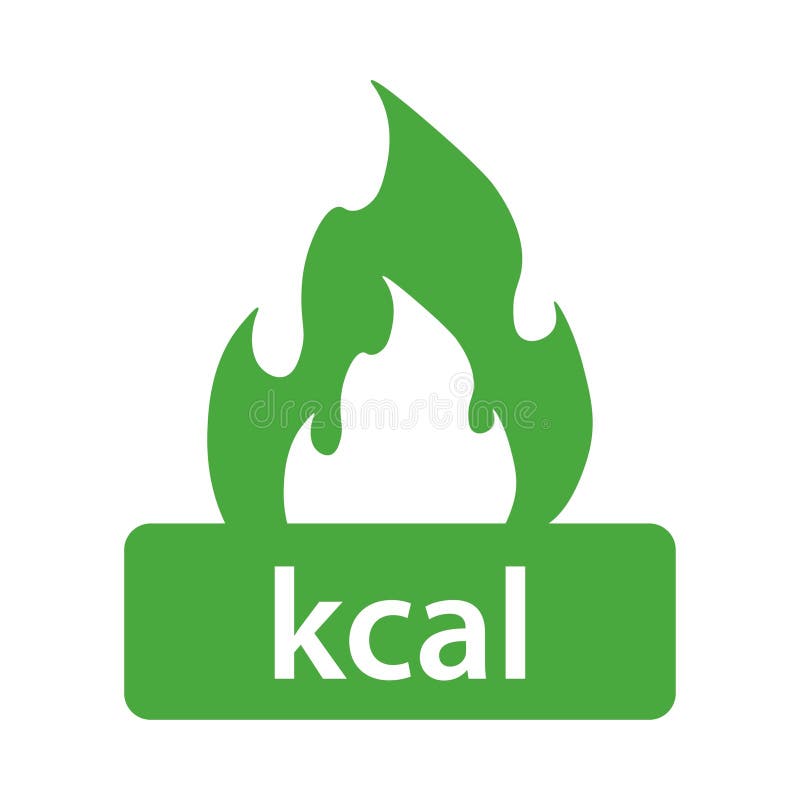 PrintEnergy Fat Burn Kcal Fire Green Icon. Kilocalorie Green Logo ...
