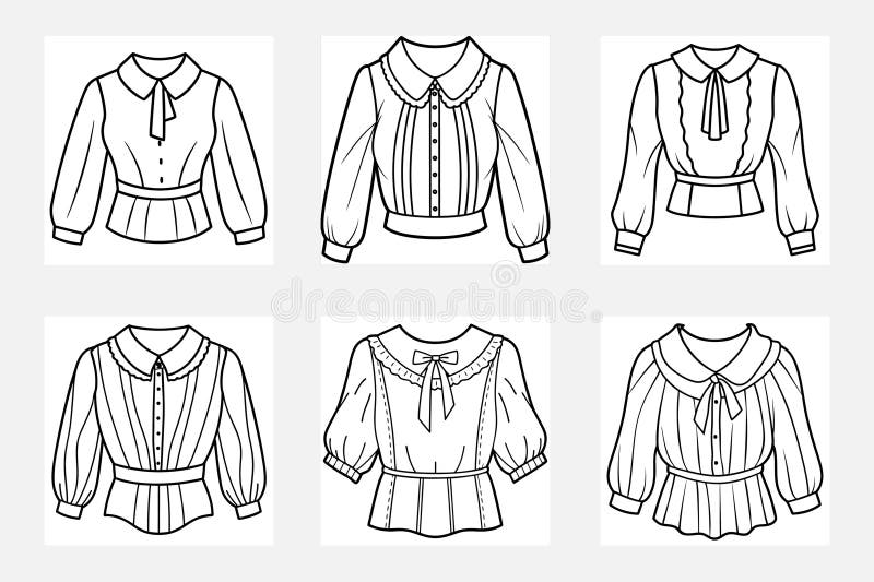 Elegant Blouse Vector: Perfect for Fashion Design Stock Vector ...