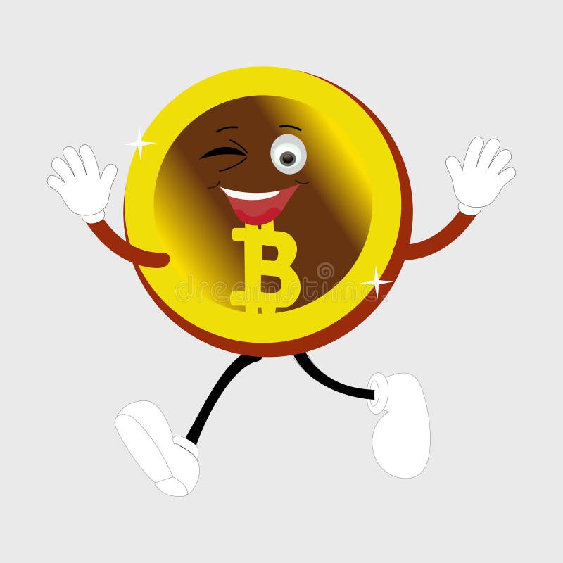 Bitcoin Crypto Currency Character Design Mascot, Gestures of Cute ...