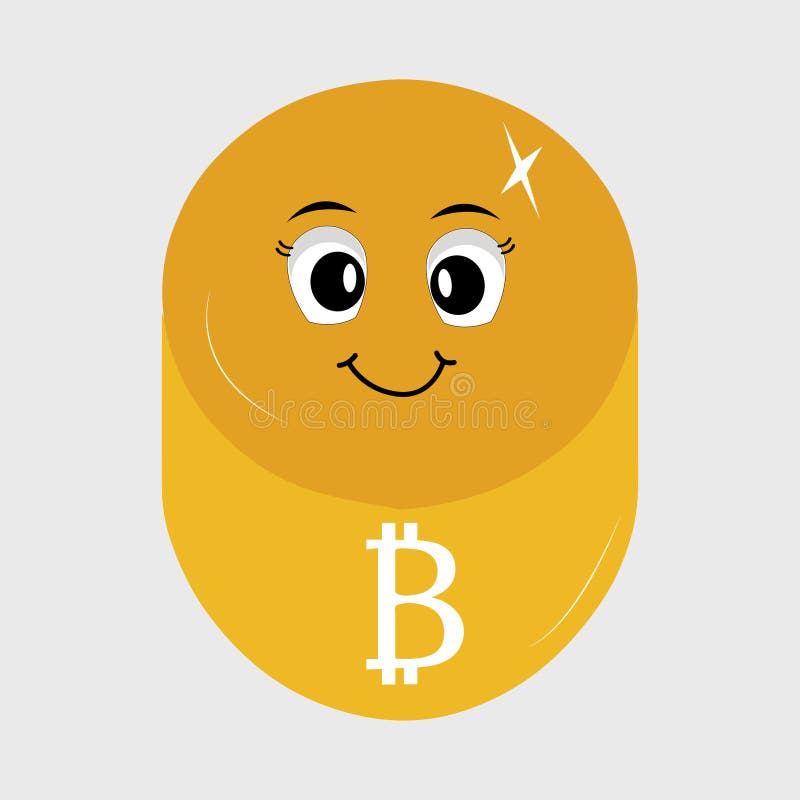 Bitcoin Crypto Currency Character Design Mascot, Gestures of Cute ...