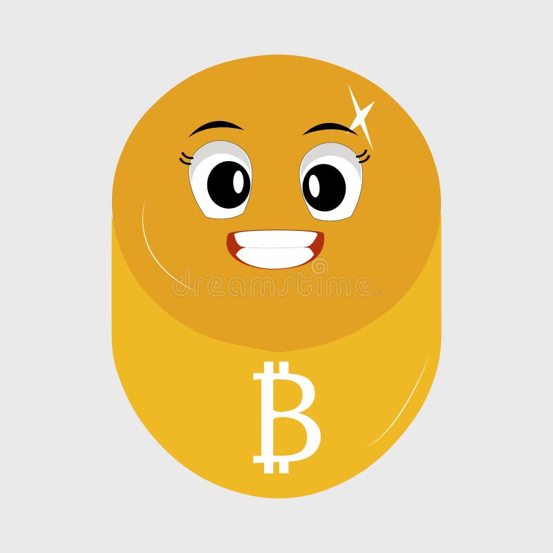 Bitcoin Crypto Currency Character Design Mascot, Gestures of Cute ...