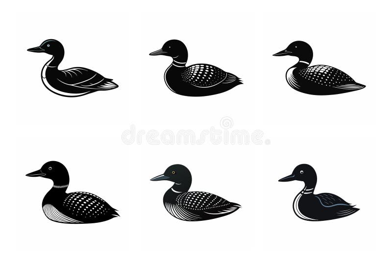 Loon Outline Stock Illustrations – 105 Loon Outline Stock Illustrations ...