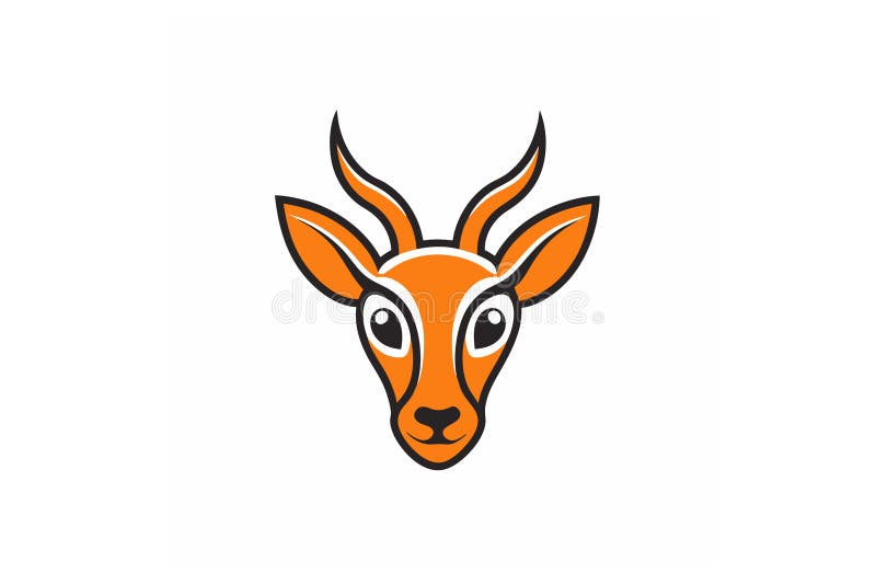 Gazelle Head Vector Logo Illustration Stock Illustration - Illustration ...