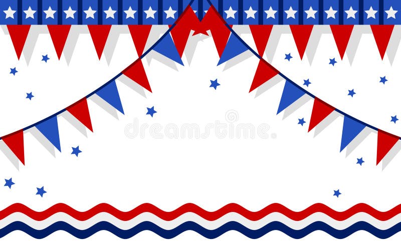 Stars and Stripes Bunting stock vector. Illustration of festoon - 6386361