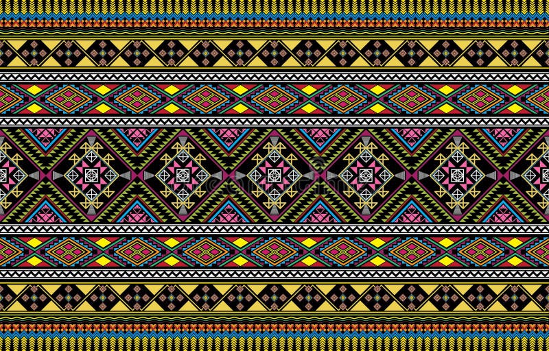 Tribal Aztec Print Template for Fabric and Paper. Seamless Pattern in ...