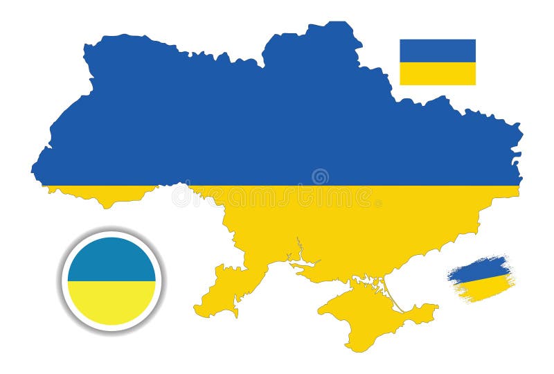 Ukraine Map and Flag stock vector. Illustration of world - 322893110