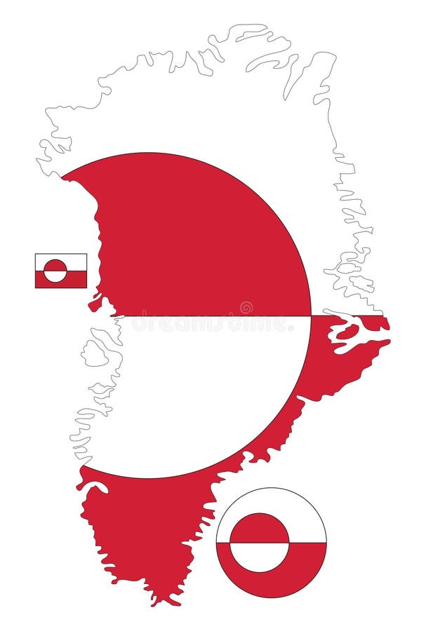 Greenland Map and Flag stock vector. Illustration of world - 322893118