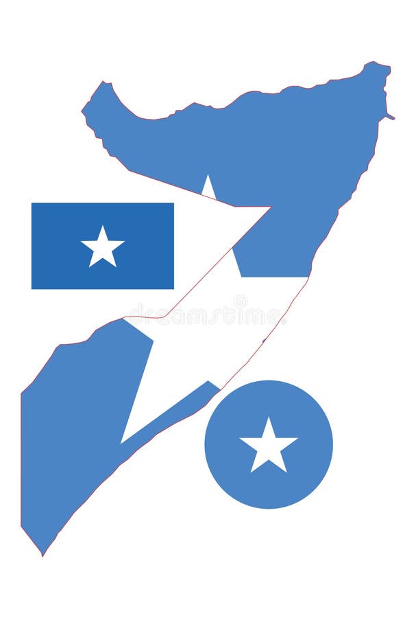 Somalia Map and Flag stock vector. Illustration of graphic - 322893146