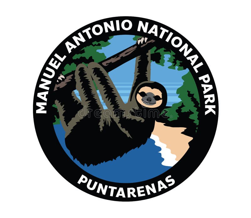 MANUEL ANTONIO National Park Puntarenas Costa Rica Vector Logo Stock ...