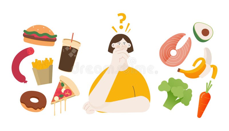 White Skin Tone Woman Considering What To Choose. Question Mark ...