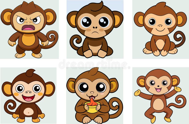Understanding the Variety of Monkey Expressions Stock Vector ...