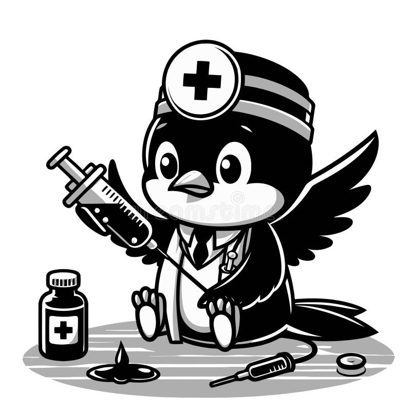 Adorable Doctor Bird Silhouette Vector Stock Vector - Illustration of ...