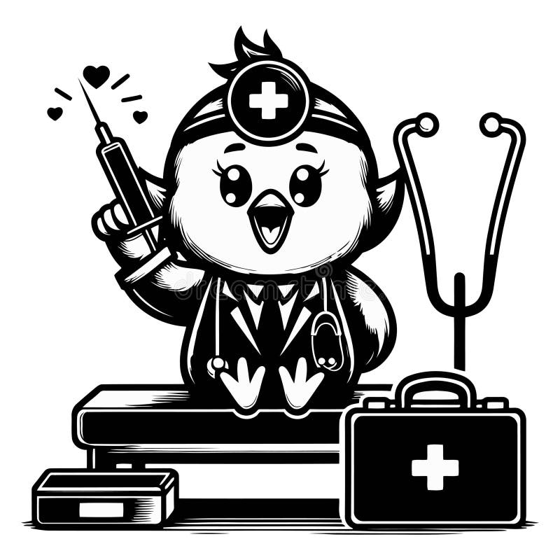 Adorable Doctor Bird Silhouette Vector Stock Vector - Illustration of ...
