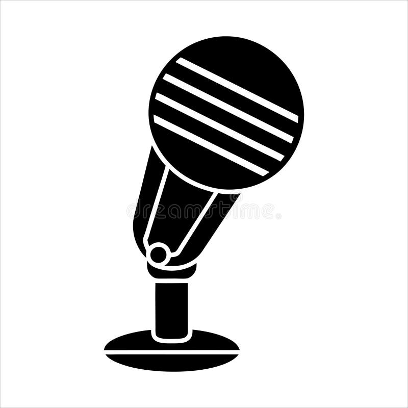 A Microphone Vector Art Illustration Stock Vector - Illustration of ...
