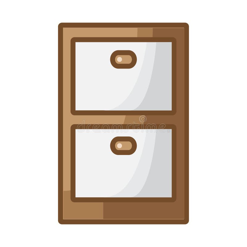 Brown Bedroom Drawers. Minimalist Drawer Design Stock Vector ...
