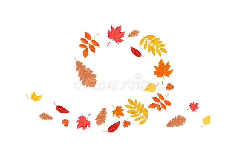 Autumn Leaves Flying in the Wind. Leaf Fall Stock Vector - Illustration ...