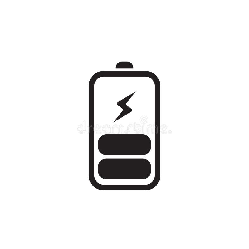 Battery Charger Icon with Simple and Modern Design Stock Illustration ...