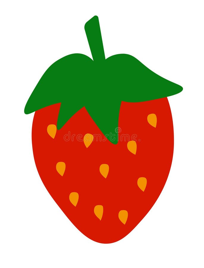 Simple Strawberry Element. Berry Food Summer. Vector Flat Illustration ...