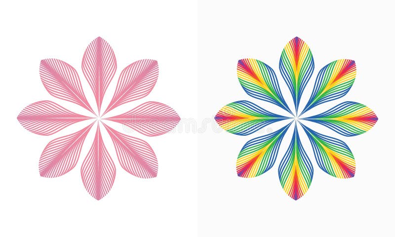 Abstract Flower Shape Modern Graphic Design Vector Stock Vector ...