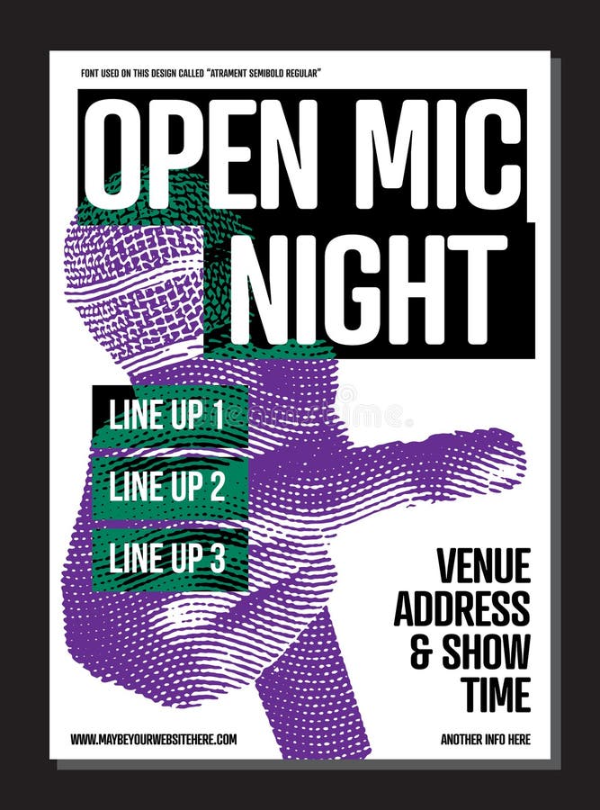 Stand Up Comedy Night Live Show A3 A4 Poster Design Template. Stock ...