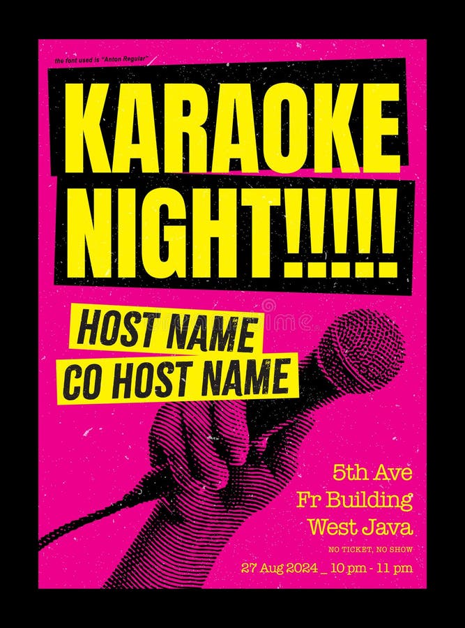 Karaoke Party Poster Event, Design, Set O 3 Template Flyer Stock Vector ...